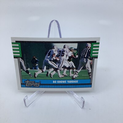 Bo Jackson 1990 Topps #522 Bo Knows Yardage Los Angeles Raiders Insert ...
