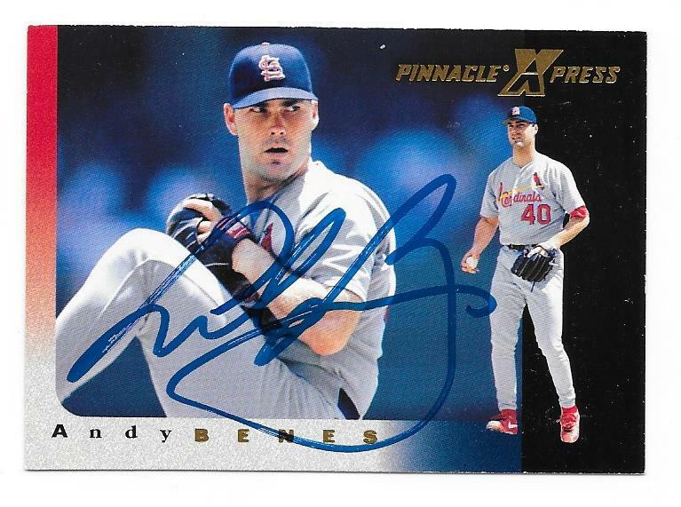 ANDY BENES 2007 PINNACLE AUTOGRAPHED SIGNED # 183 ST. LOUIS CARDINALS ...