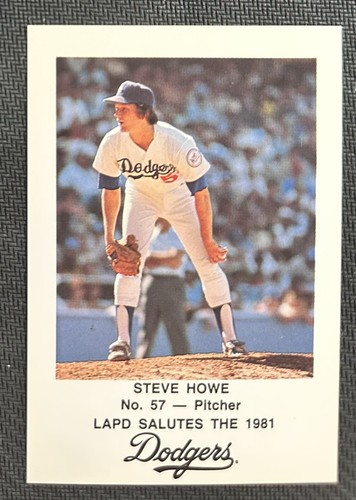 1981 LAPD Baseball Cards Steve Howe #57 MINT | eBay