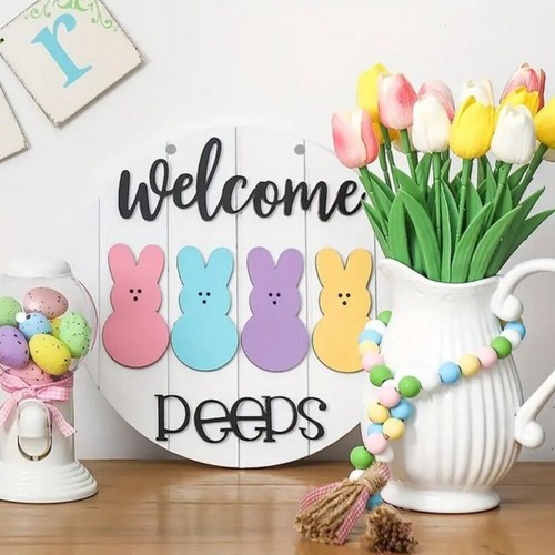 Cardboard Welcome Door Sign Pendant Easter Party Decorations Easter | eBay