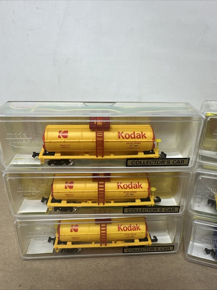 N Scale Lot of 6 Model Power Collector Train Cars THB, Kodak, USPS | eBay