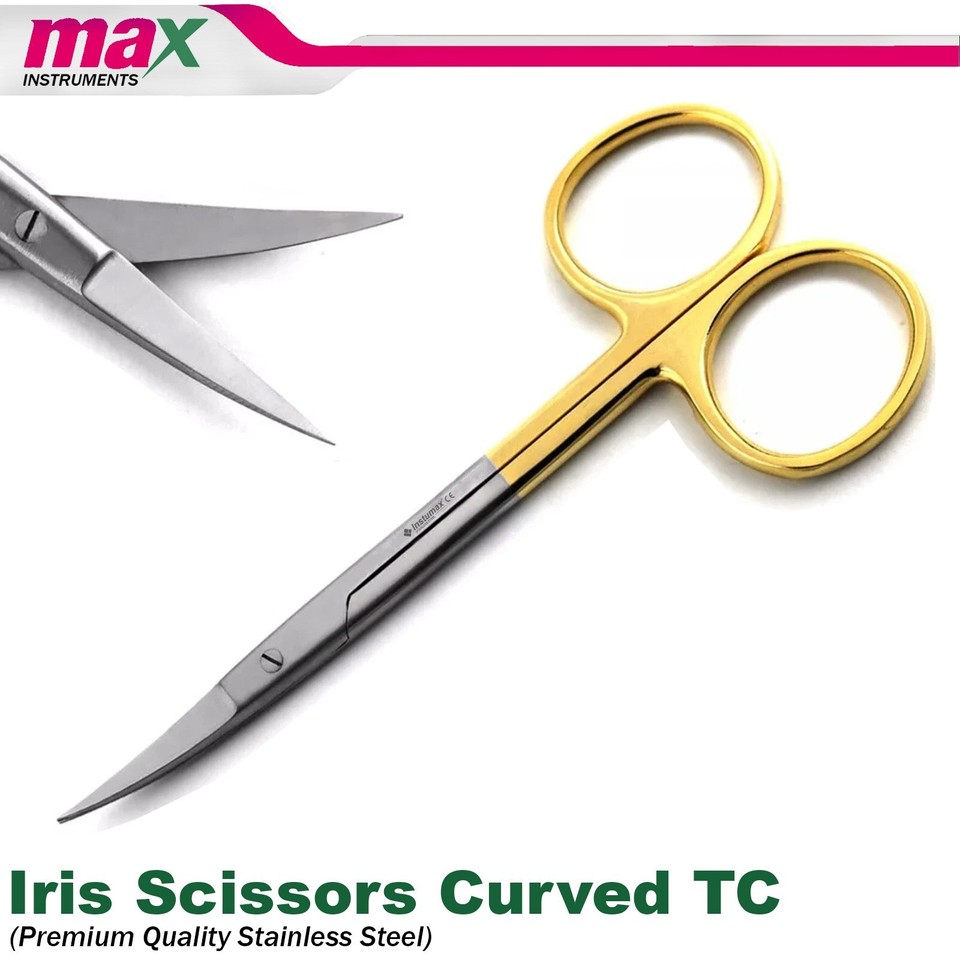 NEW GERMAN TC Iris Scissors 4.5" Curved Surgical Dental Surgery ...