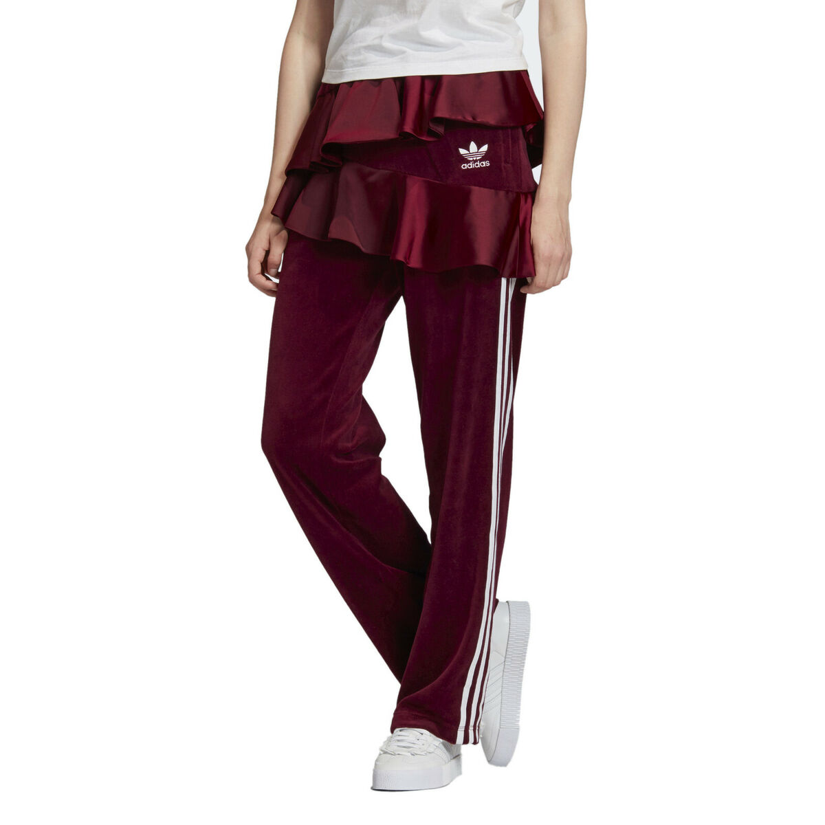 adidas Originals x J KOO Women's Velour Trefoil Ruffle Track adidas Originals x J KOO Women's Velour Trefoil Ruffle Track