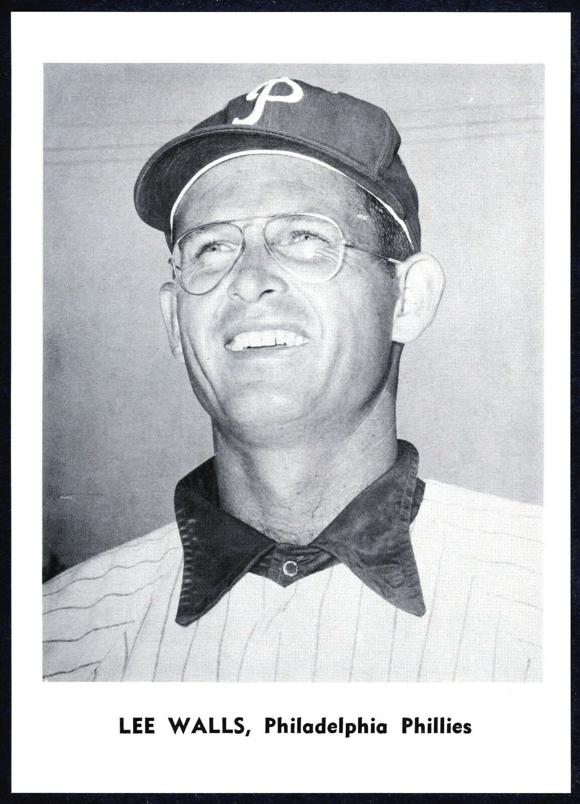 LEE WALLS~PHILADELPHIA PHILLIES~VINTAGE 1961 JAY PUBLISHING 5"x7" PHOTO ...