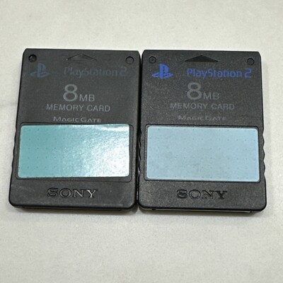 (2)Official OEM Sony PlayStation 2 PS2 8MB Memory Card SCPH-10020 ...