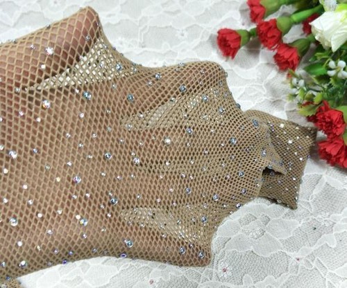 Womens Fishnet Tights Sexy Crystal Pantyhose Hosiery Carnival Festival ...