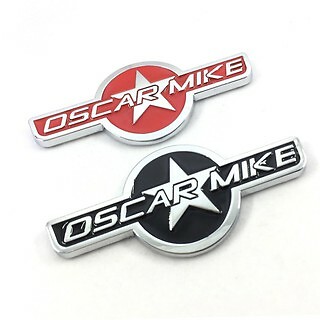 1x new metal OSCAR MIKE NAMEPLATE TRUNK BADGE EMBLEM STICKER FIT ALL ...