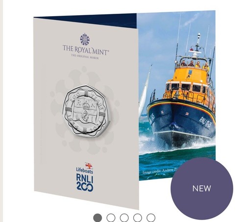 2024 RNLI 200th Anniversary BU 50p Royal Mint Packaged Coin Bunc IN ...