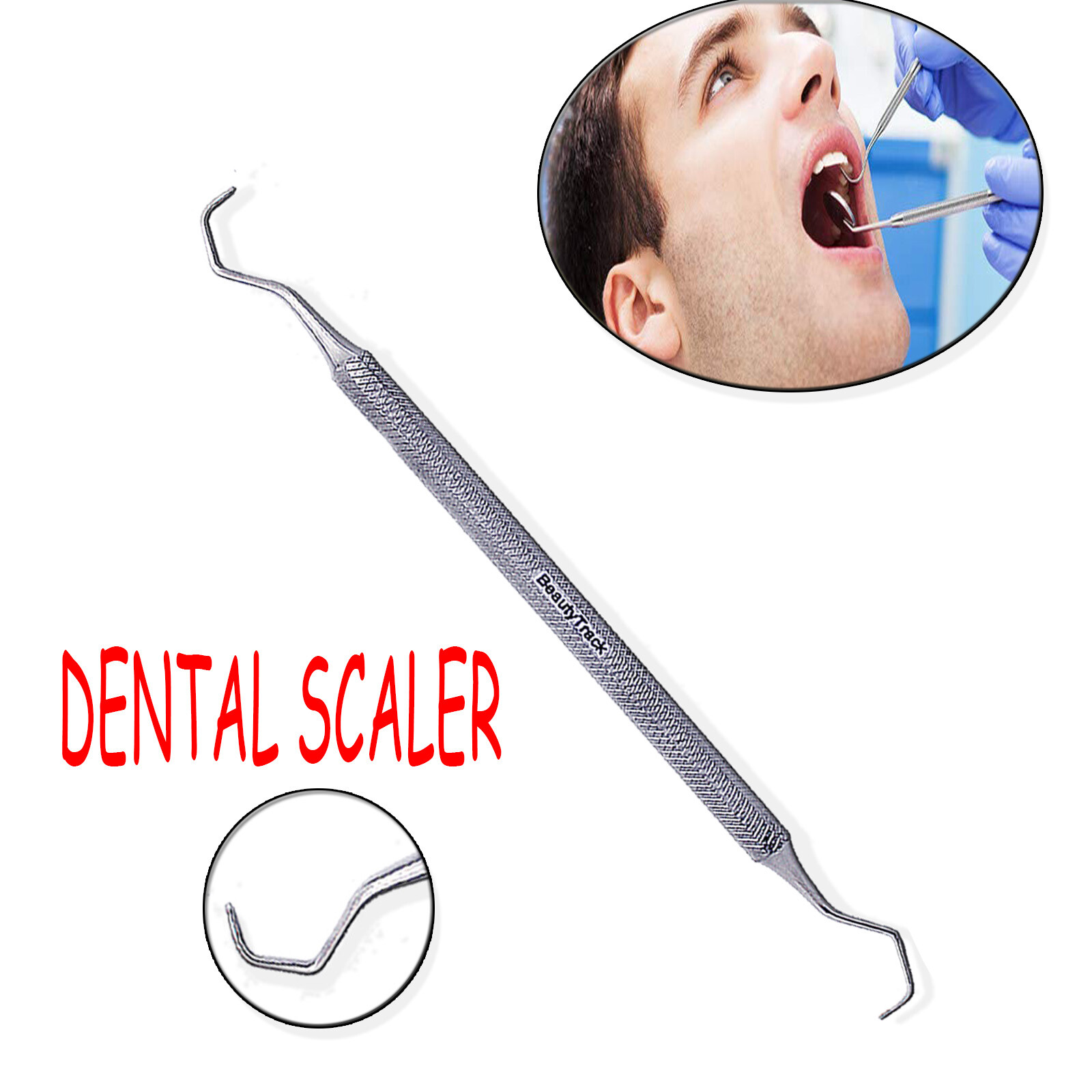 Dental Tartar Calculus Plaque Remover Tooth Scraper Mirror Scalers Set ...