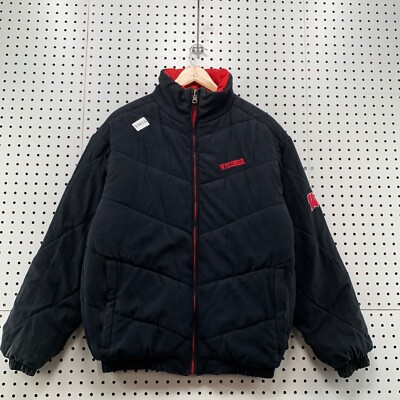 Vintage Wisconsin Badgers Reversible Jacket Men Small Black Red 23.5x27 ...