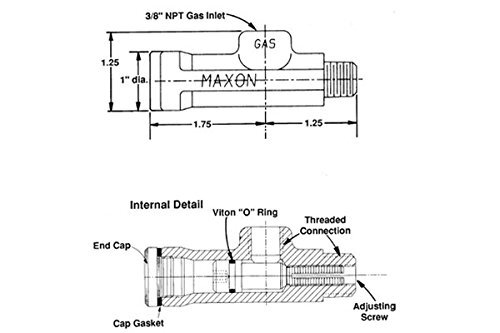 Maxon 38009 Adjustable Orifice Pilot Gas Flow Control | eBay