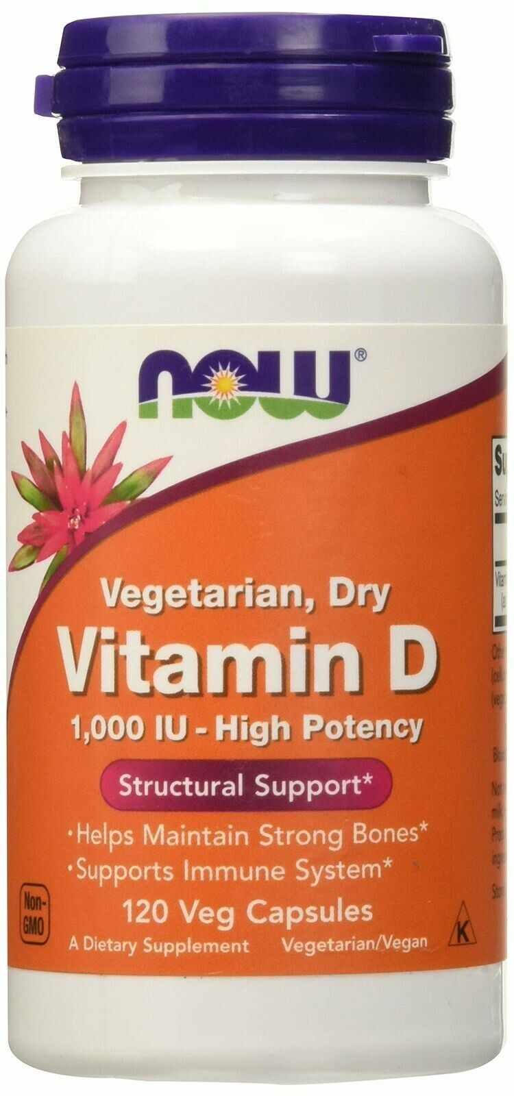 Now Supplements Vitamin D 1 000 Iu Dry High Potency Strong Bones