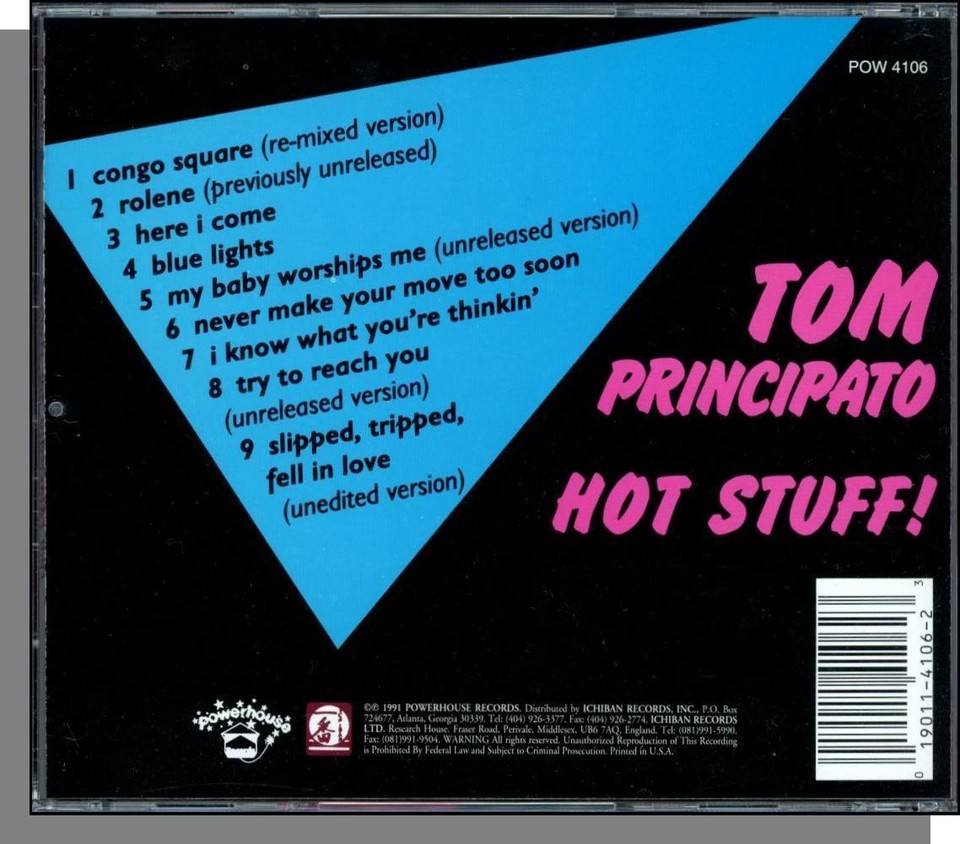 Tom Principato - Hot Stuff (1991) - New Blues CD! Never Make Your Move ...