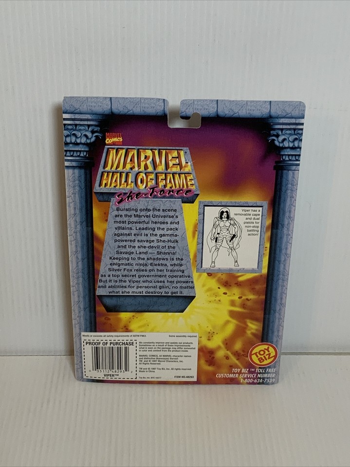 1997 Marvel Hall of Fame She-Force Viper Action Figure Toy Biz | eBay