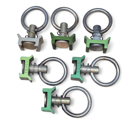 L-Track Single Stud Fitting W/ Steel Round Ring (6 qty) | eBay