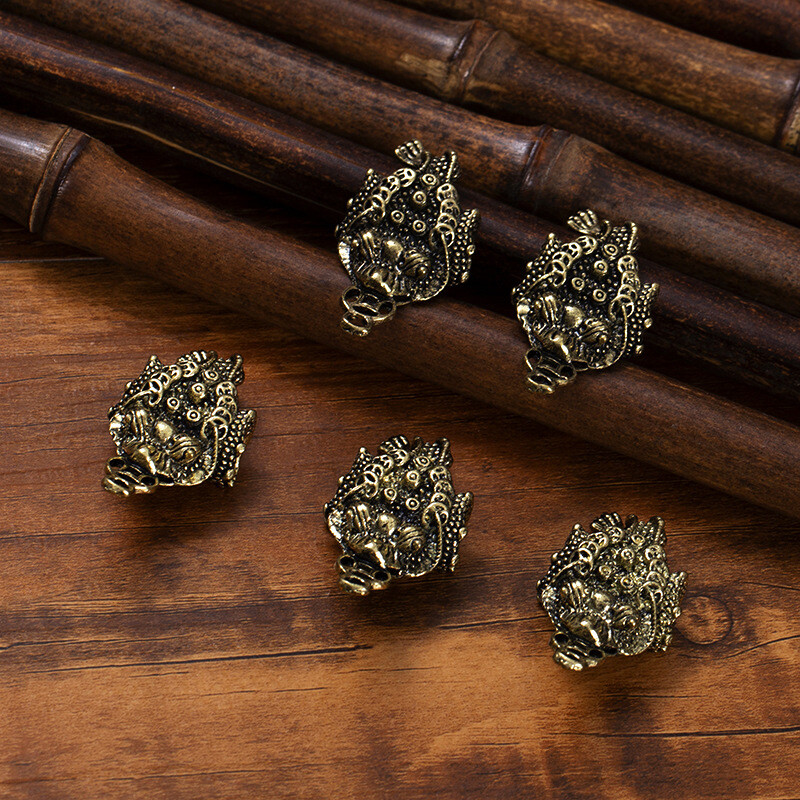 Imitation Brass Three-foot Toad Feng Shui wealth key chain pendant ...