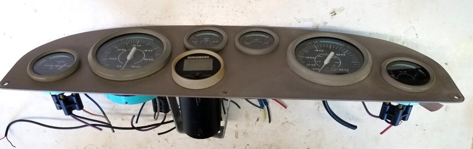 Marine Instrument Panel 7 Gauges Metal 19.5"x5.75" | eBay