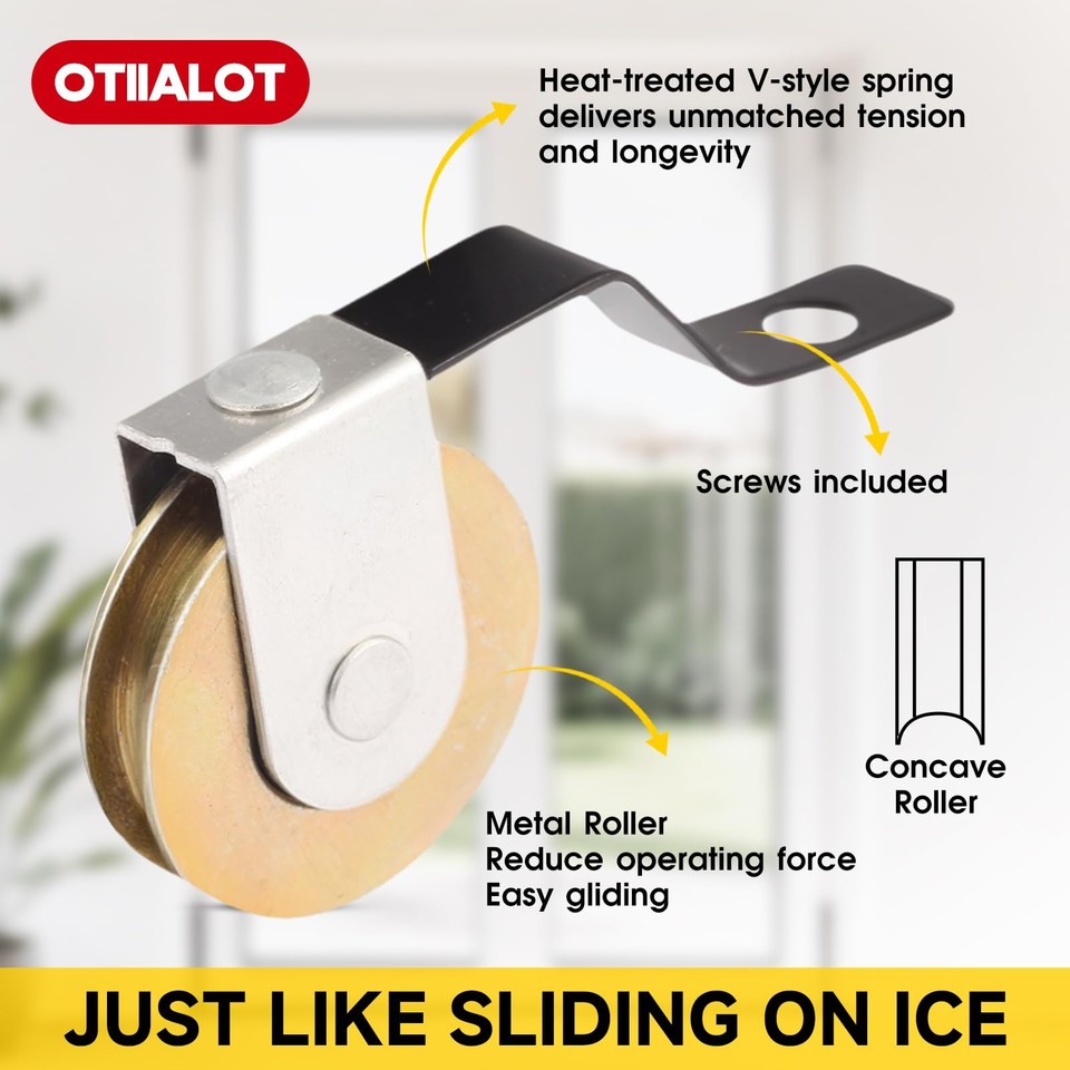 4 Pack Sliding Screen Door Rollers Tension Spring Screen Door Wheels ...