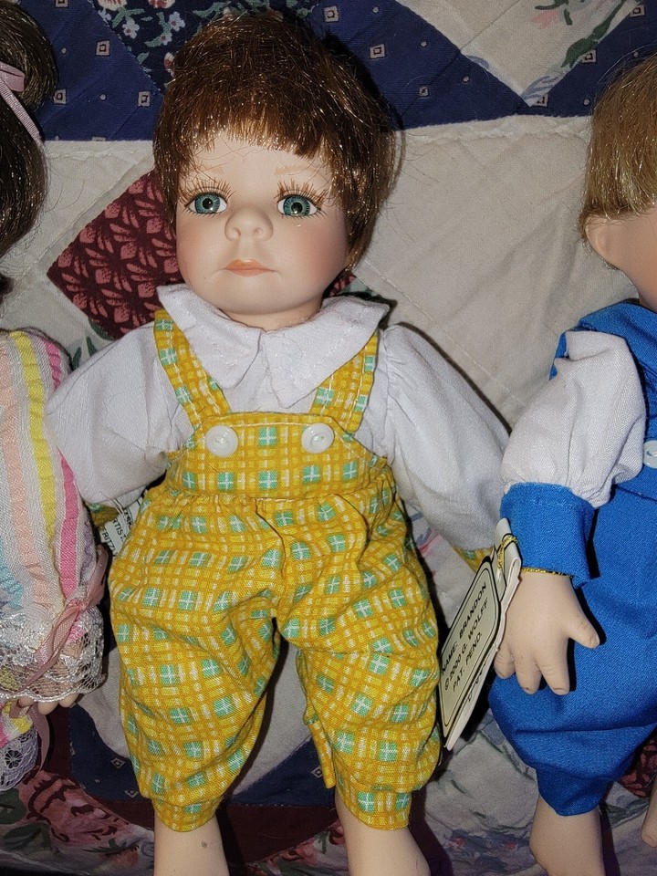Fritz's 2000 Basket Babies Set Of 4 Porcelain Dolls Collectors Doll ...