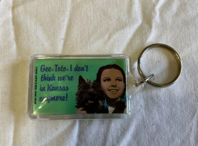 Vintage Wizard of Oz key ring Dorothy gee Toto I don't think we're in ...