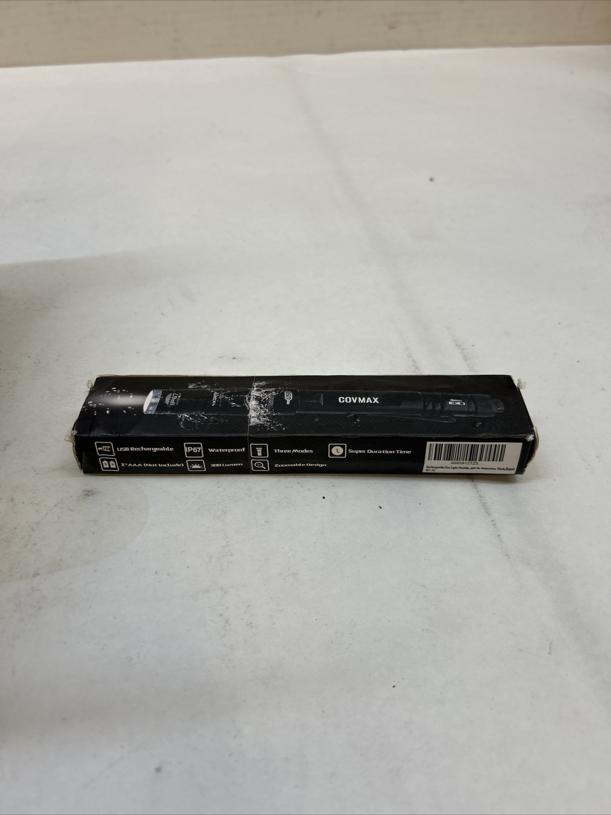 COVMAX Rechargeable Pen Light Flashlight IP67 Waterproof with Pocket ...