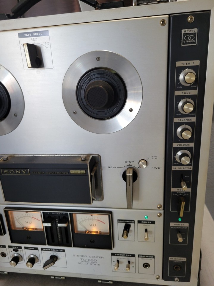 Sony TC-630 Reel to Reel Tape Recorder Deck Solid State Audio POWERE ON ...