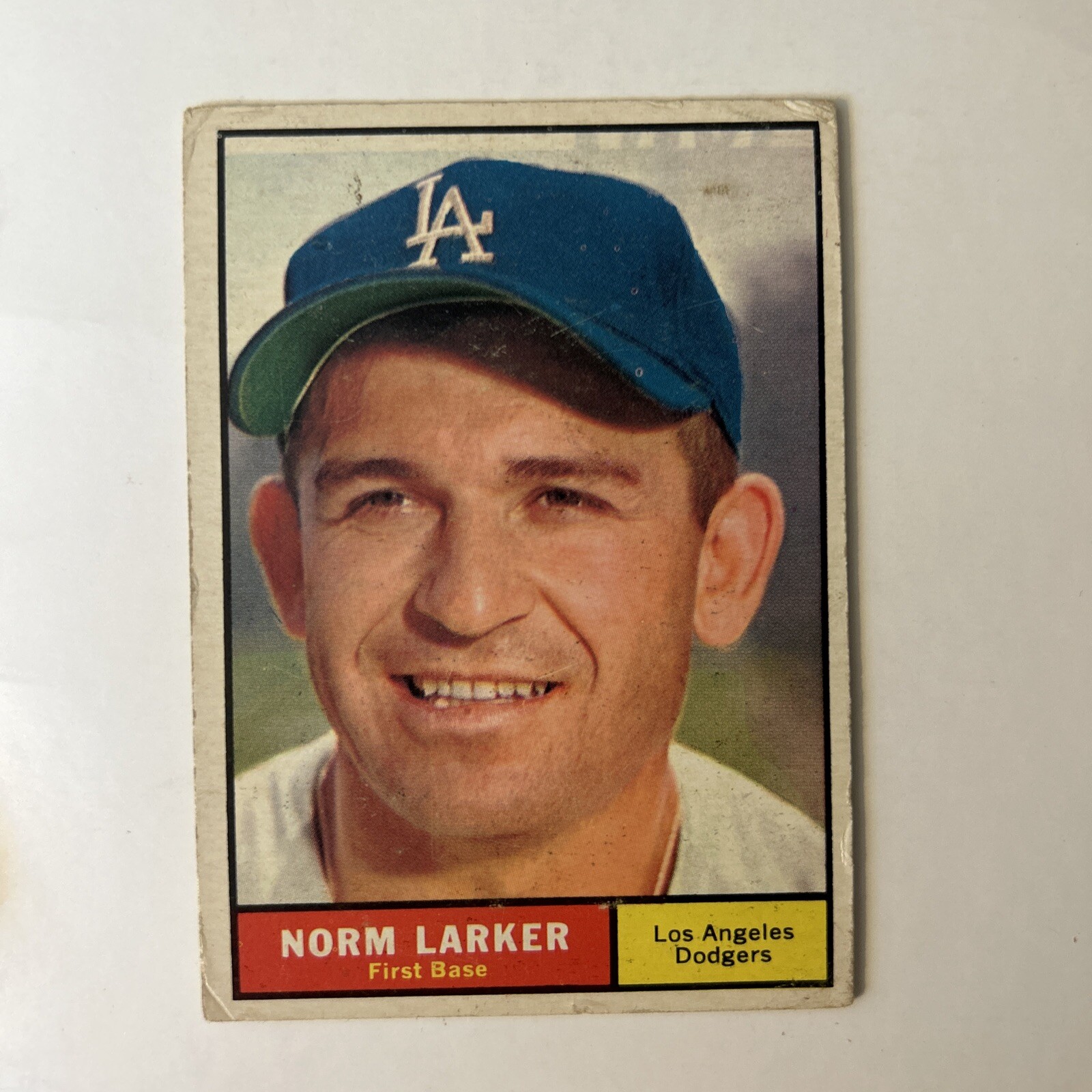 1961 Topps Baseball Norm Larker Los Angeles Dodgers Card #130 | eBay