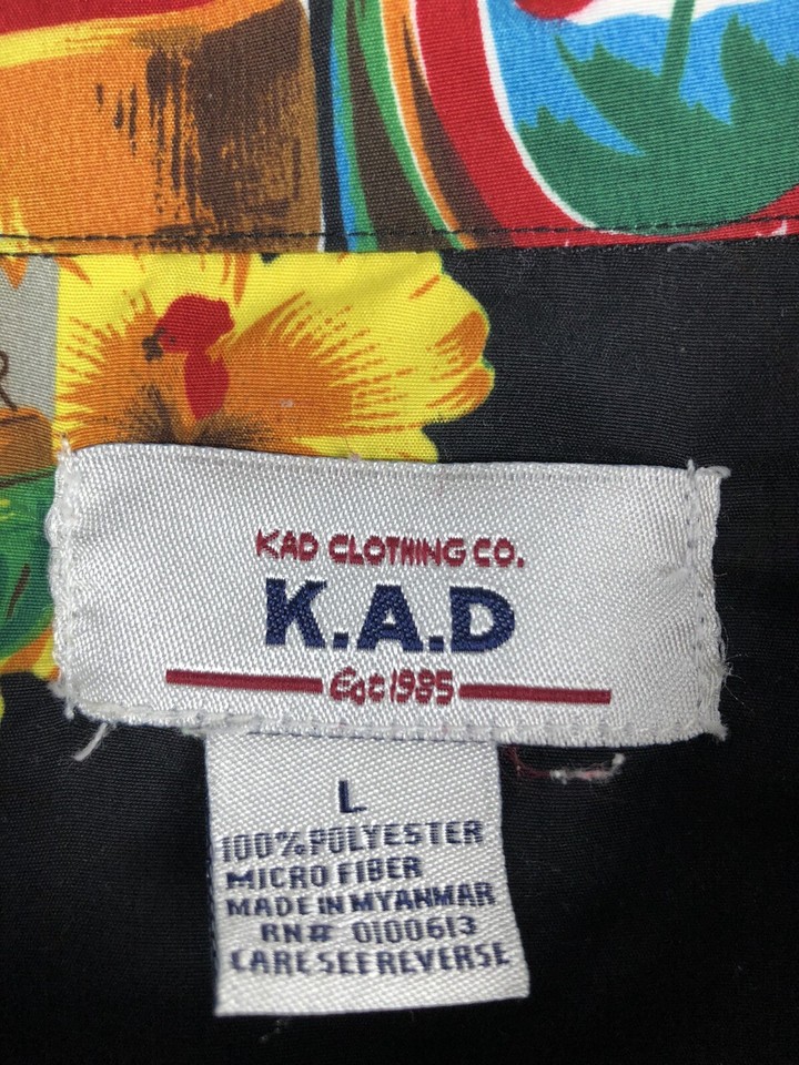 KAD Clothing Co. Mens Button Down Hawaiian Camp Shirt Large | eBay