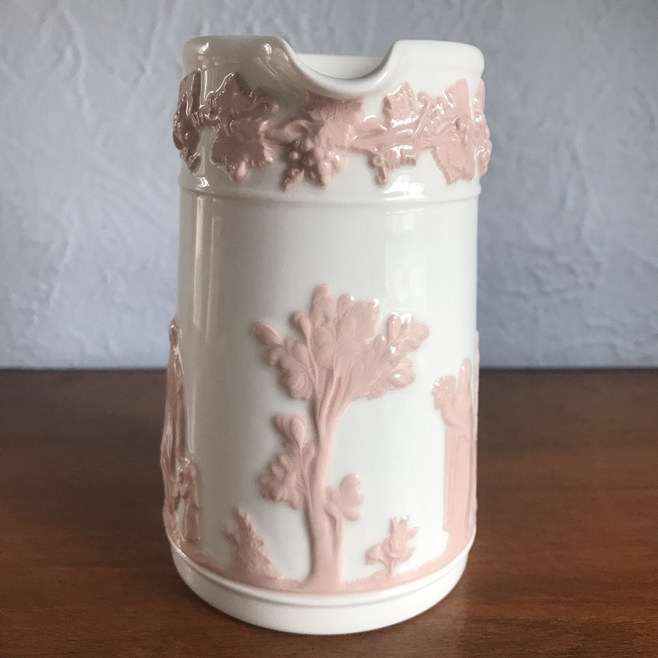 Vintage Wedgwood Queensware Jug Pink Cream 5in Milk Pitcher Creamer ...