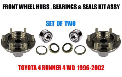 Toyota 4 Runner 4WD Front Wheel Hubs, Bearings & Seals Kit Assy 1996 ...