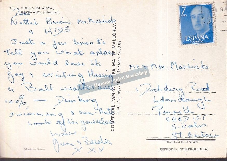 Costa Blanca Benidorm Spain Postcard with Stamp | eBay UK