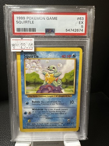 1999 Pokemon Game Squirtle PSA5 | eBay