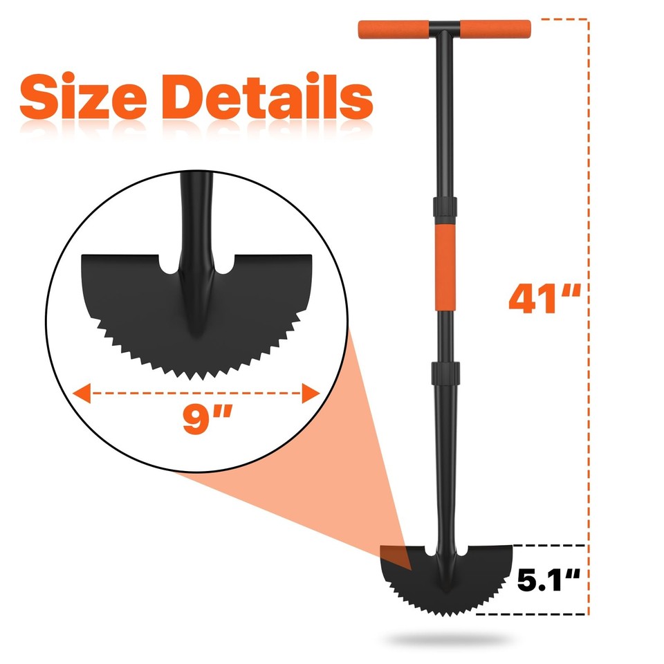 Manual Edger Lawn Tool, 41-inch Lawn Edger with Saw Tooth Blade, Half ...