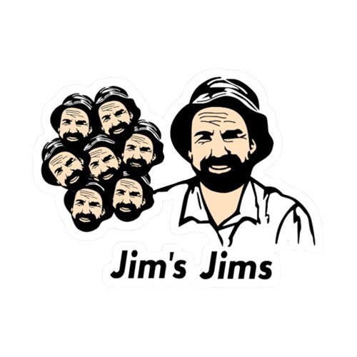 Jims Jim's Sticker Decal 4x4 Aussie Mowing Car Ute Trailer YTB Funny ...