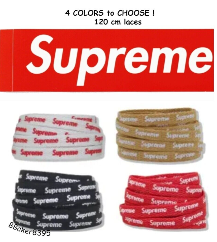 AF1 Lace Locks+ Supreme Shoe Laces BLACK, RED, WHITE WHEAT jordan dunks ...