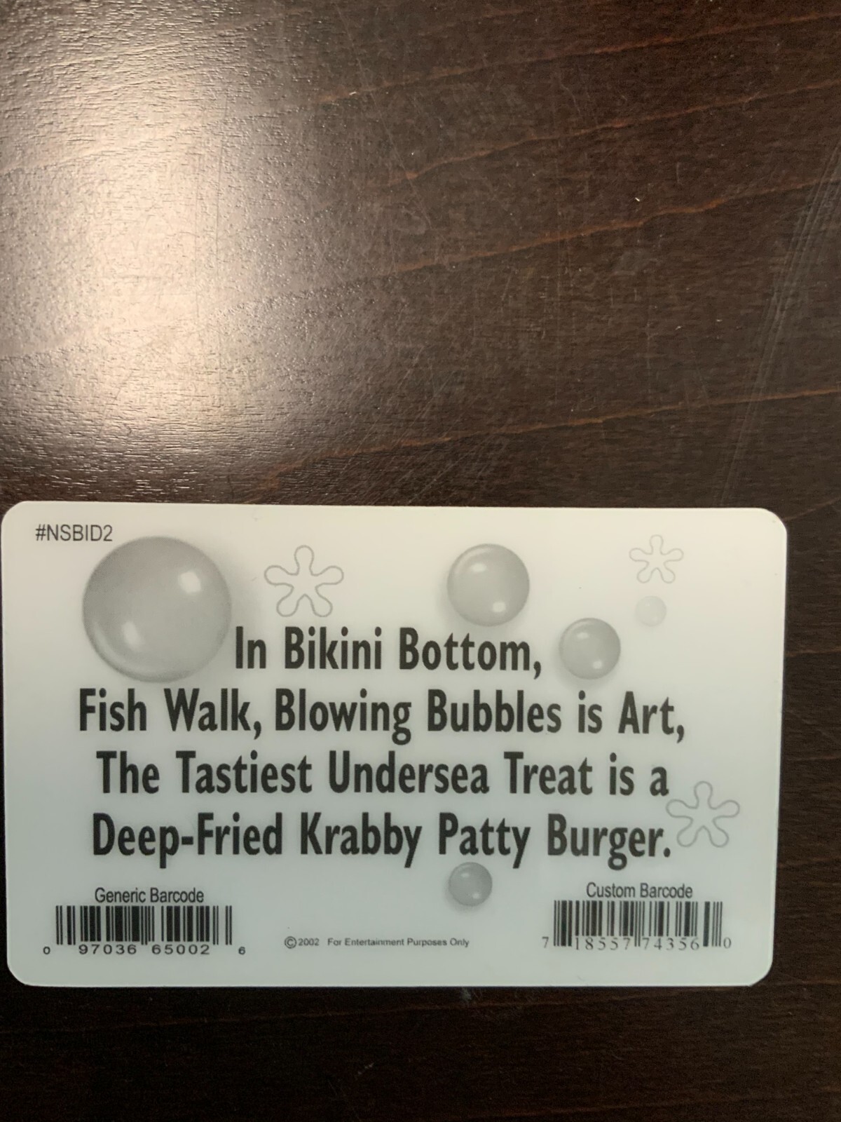 Spongebob Novelty IDs | eBay