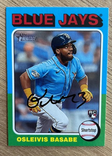 2024 Topps Heritage Osleivis Basabe 387 Tampa Bay Rays RC Baseball Card ...