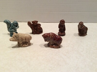 Wade (England) LOT of 6 animals-- pig, squirrel, monkeys, buffalo | eBay