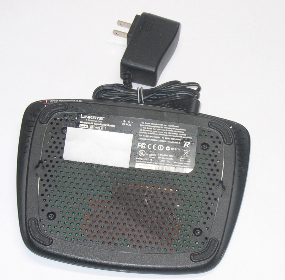 Wi-Fi Router Cisco Linksys WRT160N V2 Wireless-N 4 port LAN 10/100 ...