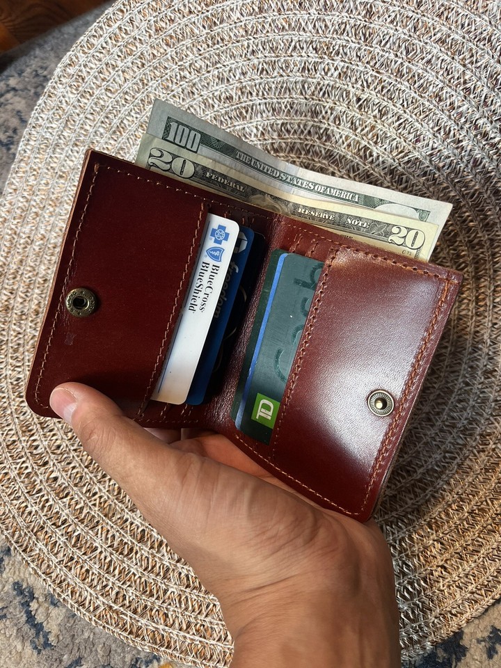 Handmade High Quality Leather Wallet With Unique Pattern - Brown | eBay