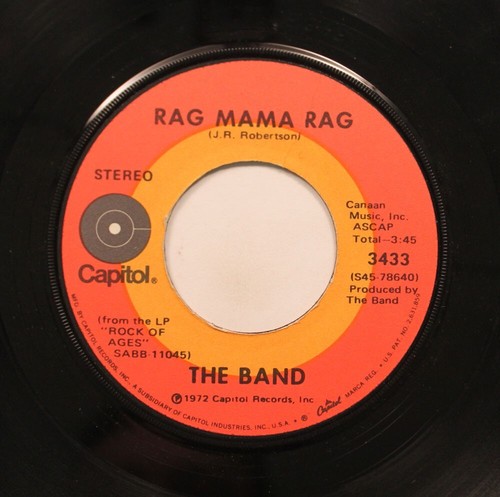 The Band- 45 - Rag Mama Rag / Don'T Do It On Capitol - VG+ | eBay