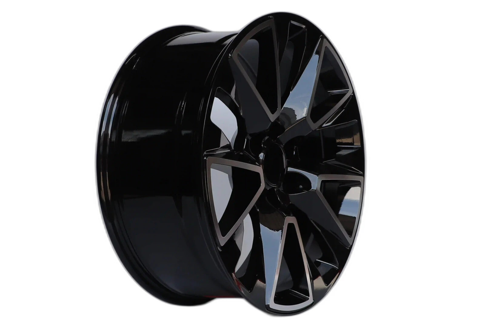22X9 Black Machined Face Wheels Fits Chevrolet 6X139 Rims 22" Set 4 | eBay
