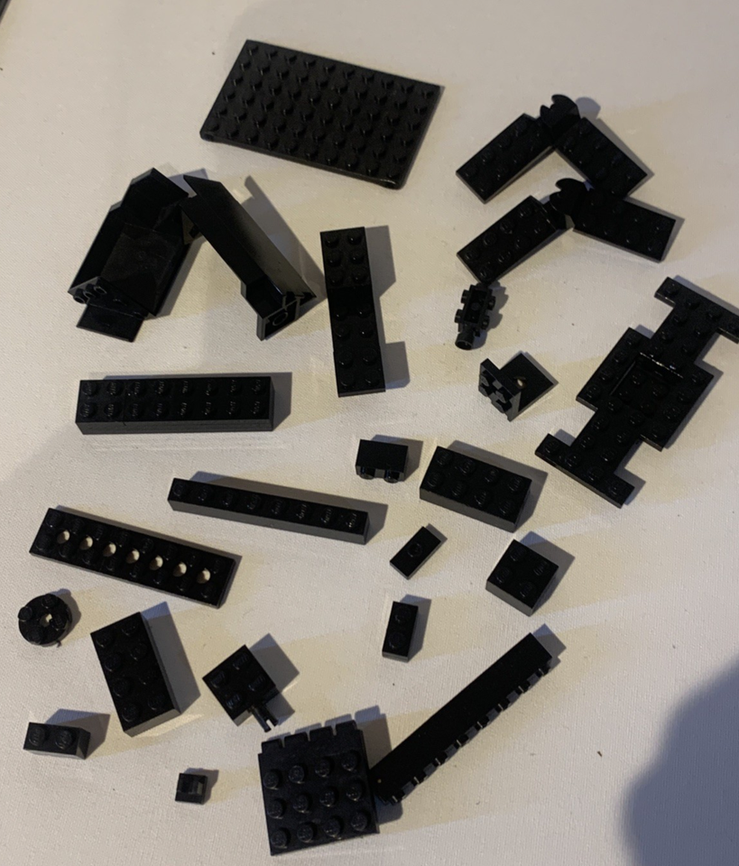 Lego Mixed Black Plates and Other Shapes and Bricks 62 Pieces ...