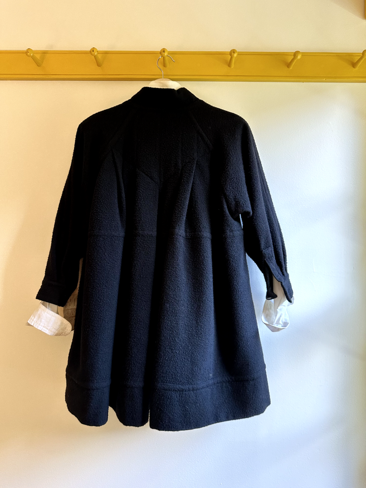 Vintage 70s ISSEY MIYAKE SPORT pilled fleece black jacket swing fall ...