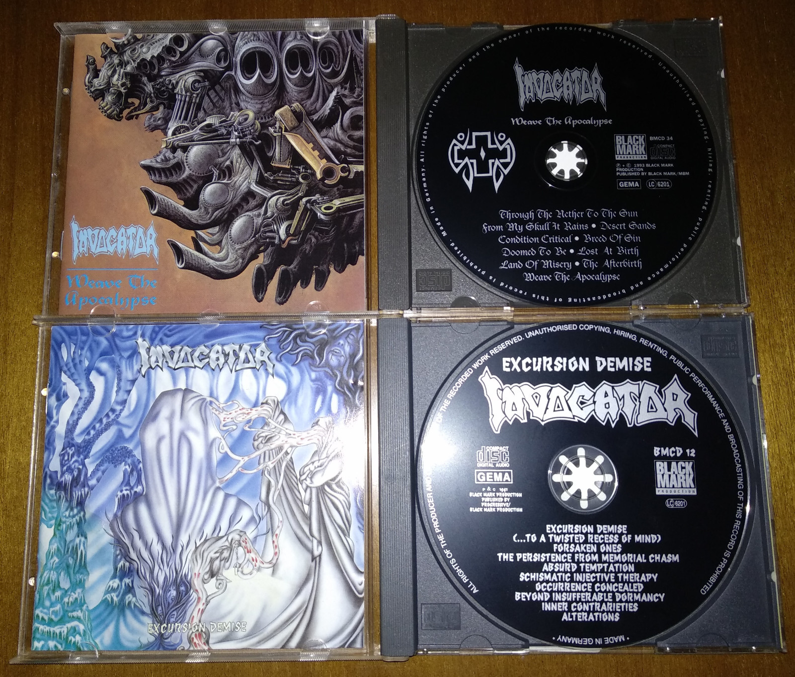 INVOCATOR Excursion Demise / Weave The Apocalypse CD LOT RARE 1ST PRESS ...