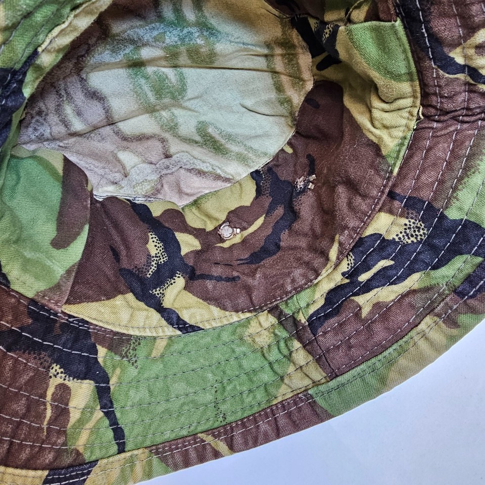 Vtg New Zealand British DPM 68 Military Boonie Hat Cap Woodland Camouflage 80s | eBay