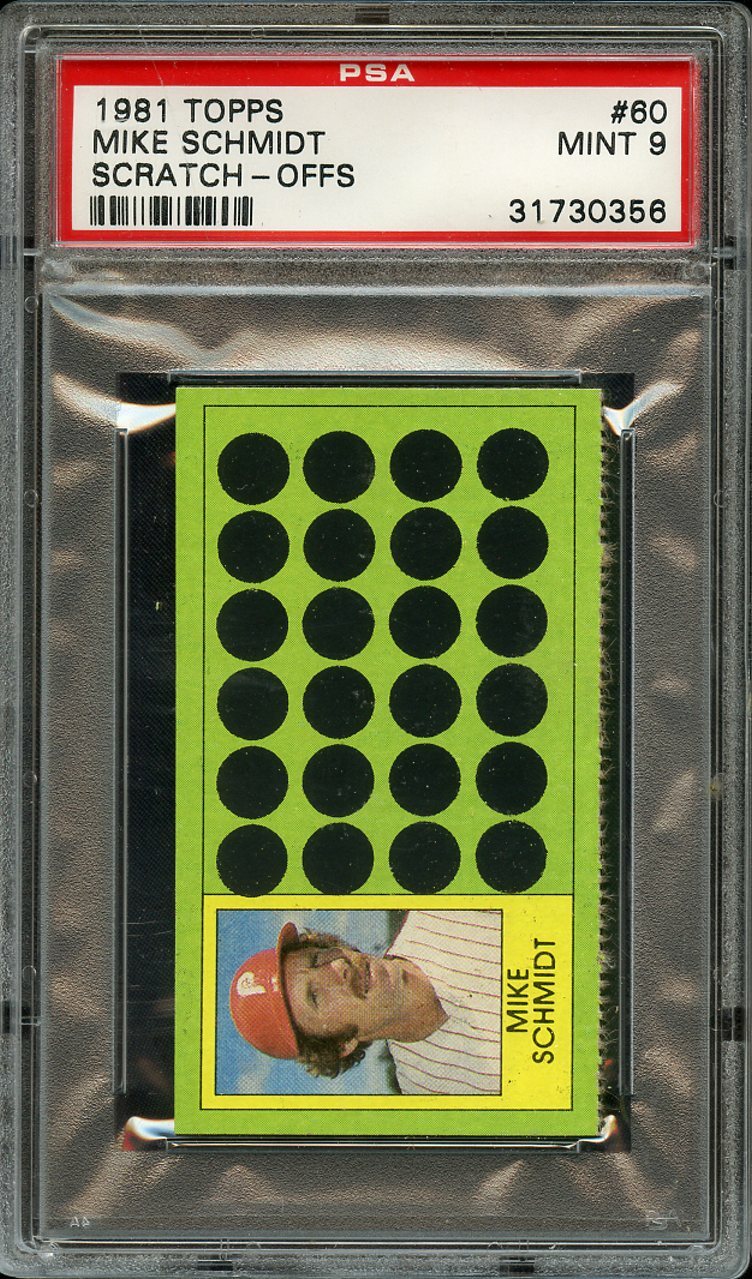 1981 TOPPS SCRATCH-OFFS 60 MIKE SCHMIDT SCRATCH-OFFS PSA MINT 9 BB | eBay