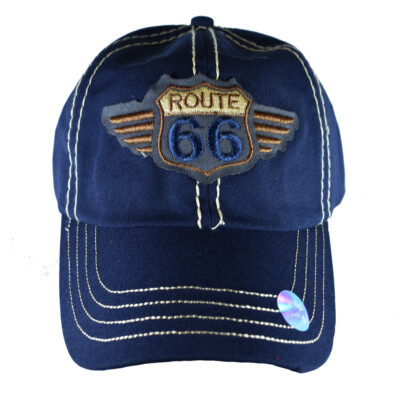 Route 66 Men's Hat - Embroidered,Adjustable Strap-back Baseball Style ...