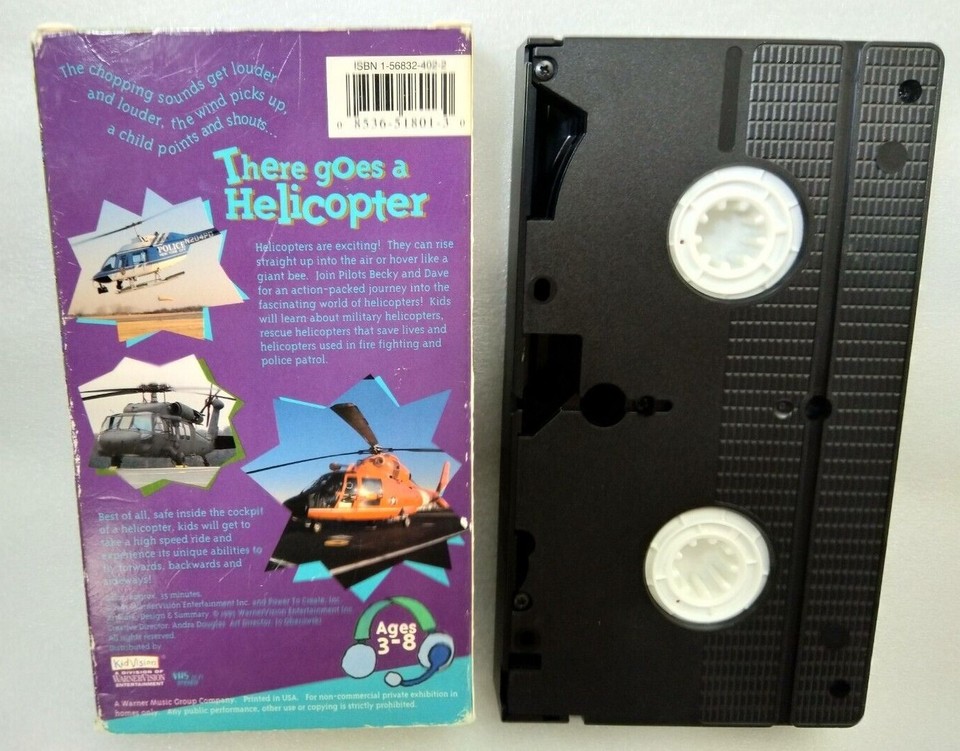 VHS There Goes a Helicopter (VHS, 1995, KidVision, Slipsleeve ...