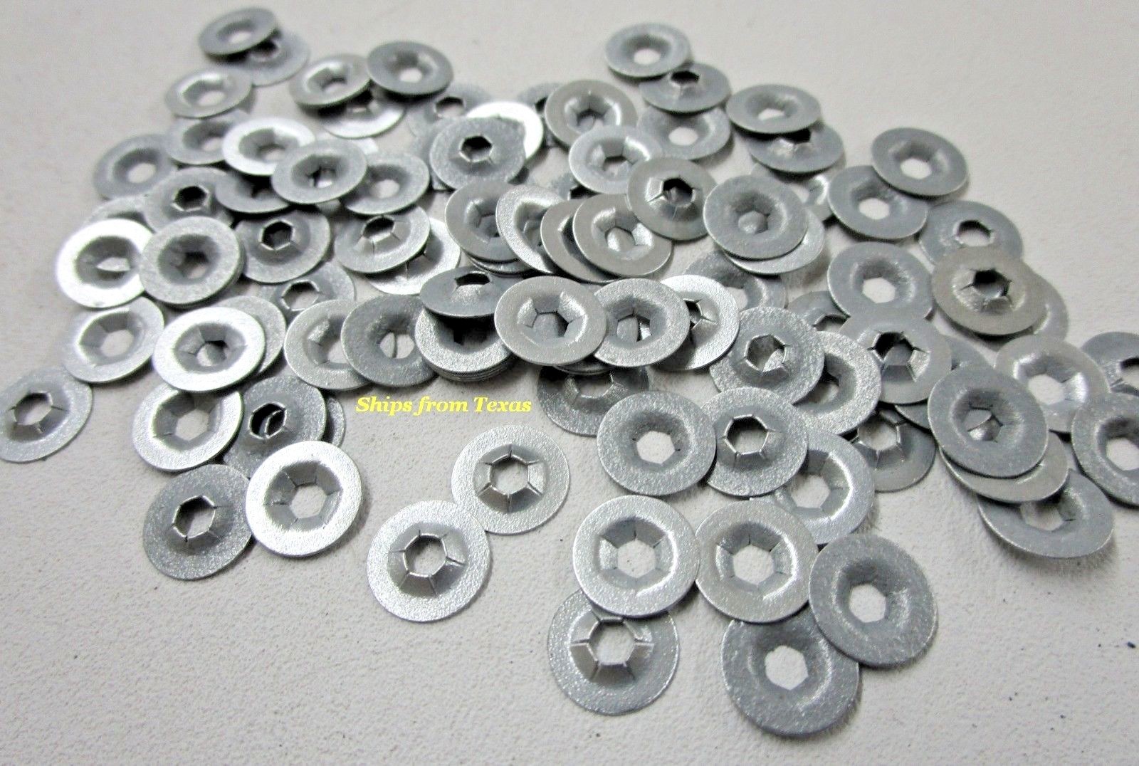 Flat Push-On Retainers 1/8" Stud Size Plated Push Nuts Emblems Moulding ...